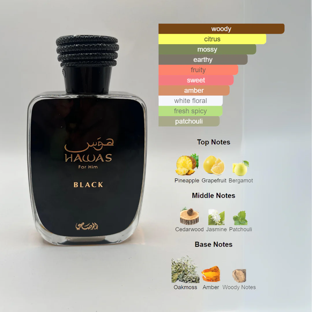 Hawas Black - Fragrancestore.pk